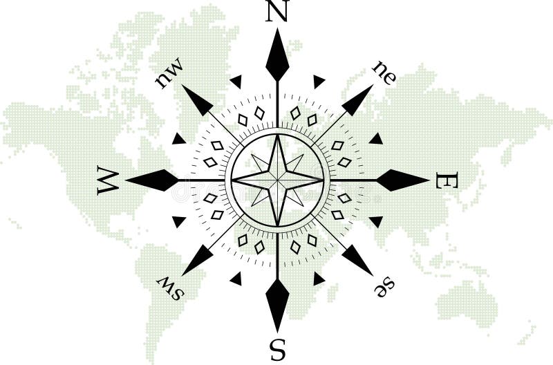 Compass stock vector. Illustration of orientation, shipping - 8270426