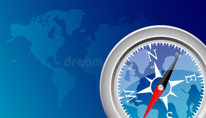 Road Map and compass stock vector. Illustration of graphic - 24548857