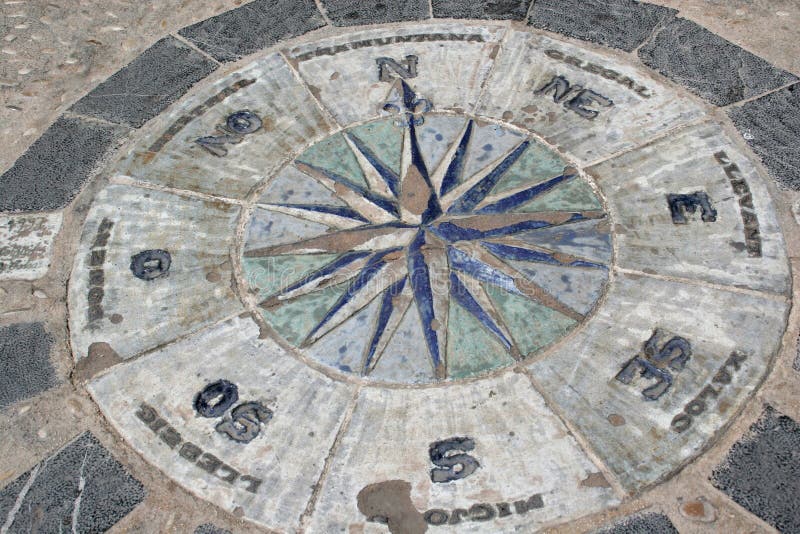 Compass stock photo. Image of spain, tiles, destination - 9538372