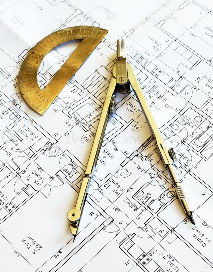 Compass stock image. Image of engineer, measure, drafting - 9922157