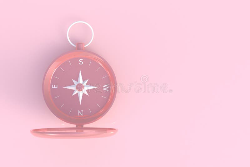Pink compass stock photo. Image of accessories, education - 25325828