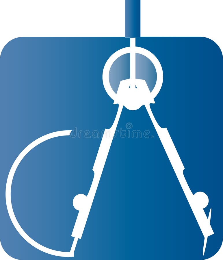 Compass for Architecture Logo Concept Stock Vector - Illustration of ...