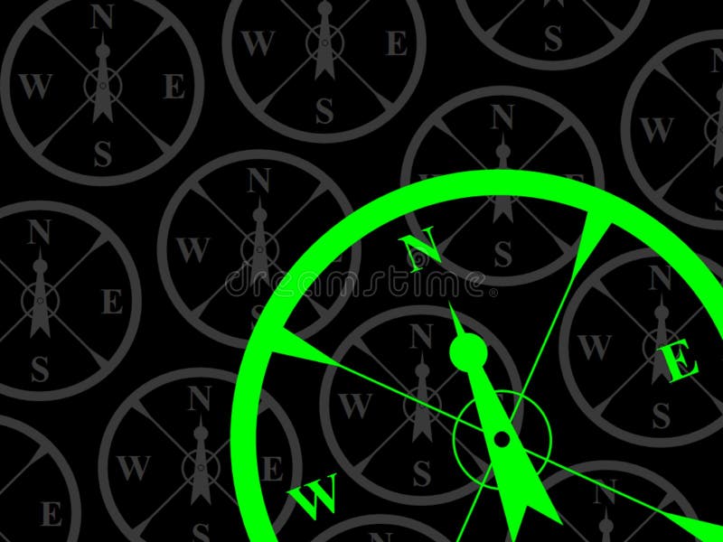 Compass bearing north stock illustration. Illustration of east - 2986997
