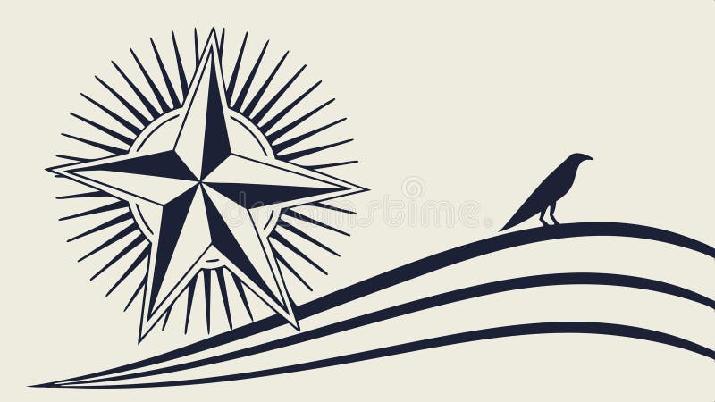 Compass Bird Silhouette, Navigation Vector Design Illustration Art ...