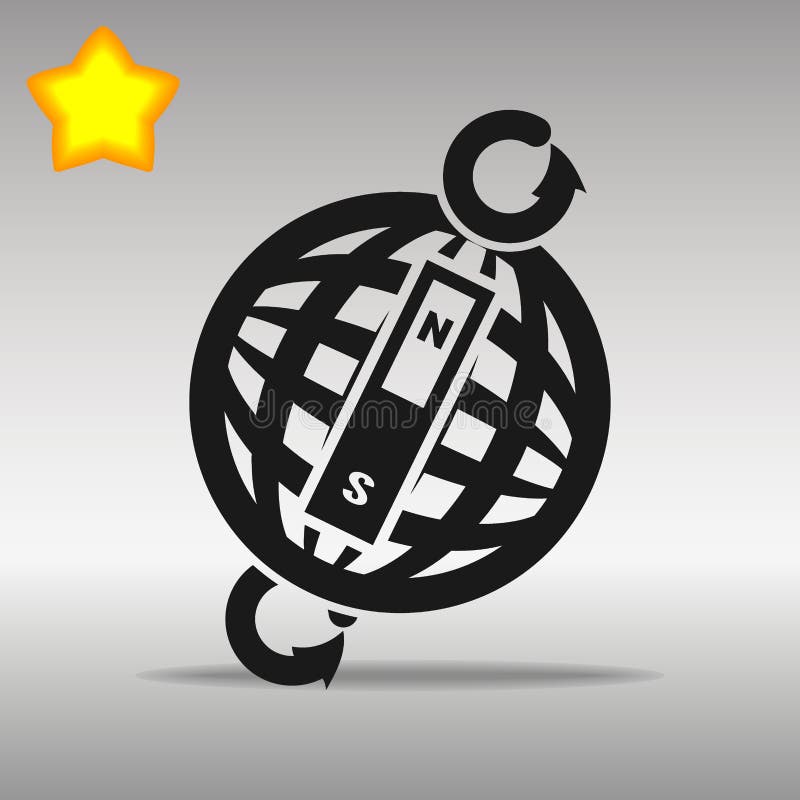 Compass Black Con Button Logo Symbol Concept High Quality Stock Vector ...