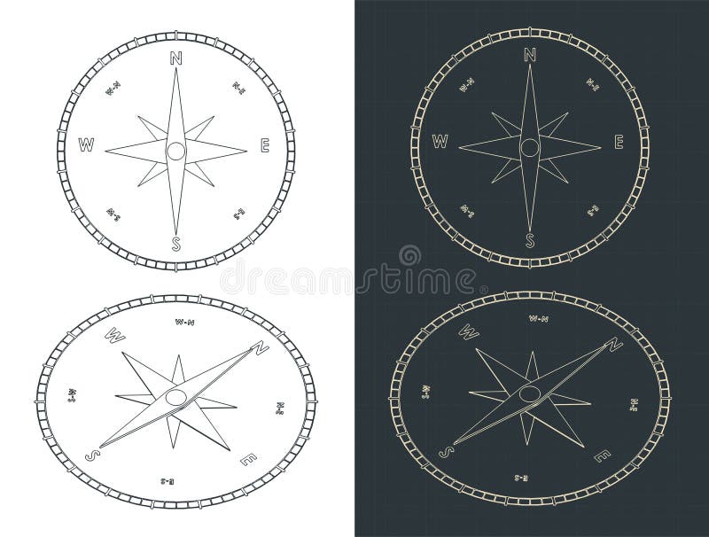 Compass blueprints stock vector. Illustration of arrow - 276731941