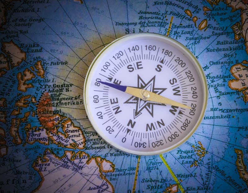Compass on a card stock photo. Image of tourist, still - 39276814