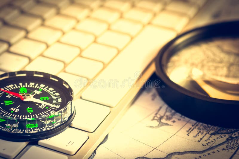 Compass on a card stock image. Image of pursuit, latitude - 16562477