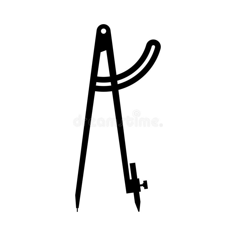 Compass, Circle and Arc Technical Drawing Instrument Tool Stock Vector ...