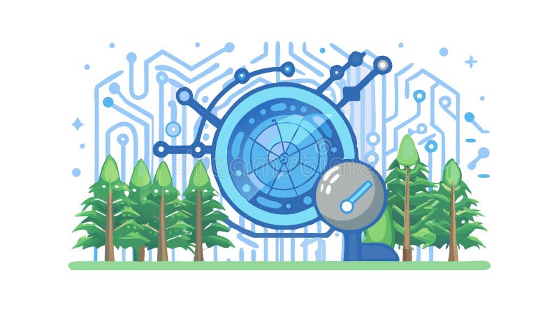 Compass with Circuit Board, Symbolizing Tech Navigation, Data. Vector ...