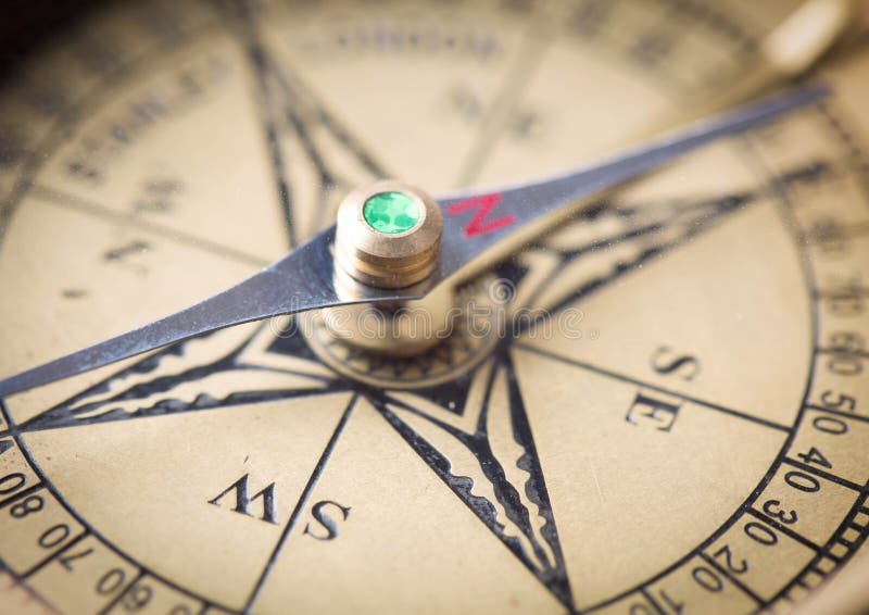 Compass on a Close Up Map Pointing at Indonesia and Planning a Travel Destination. Stock Image ...