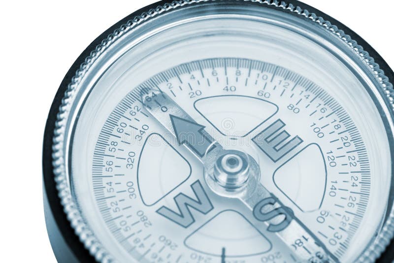 Compass blue color stock image. Image of gold, directional - 7699573