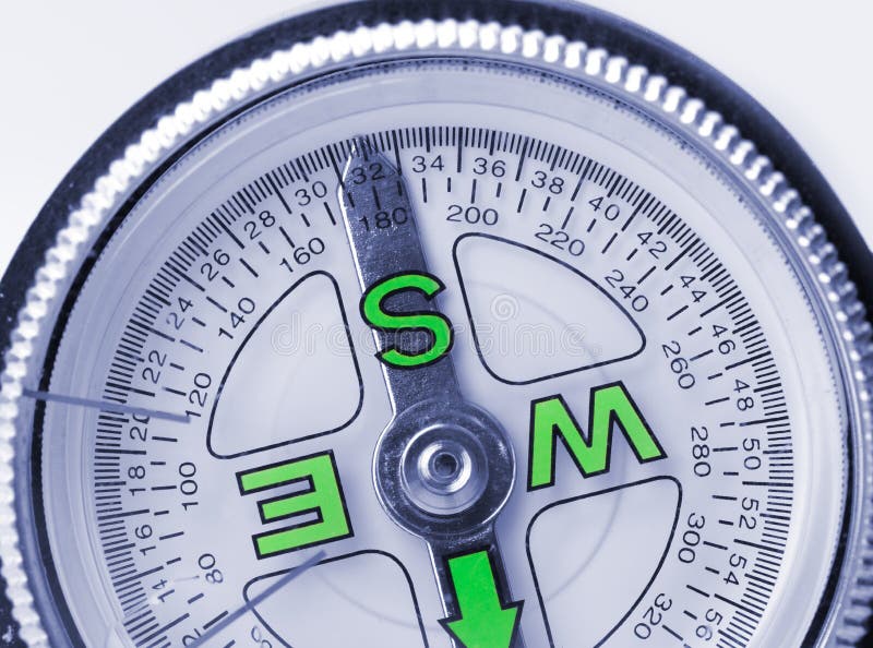 Compass blue color stock image. Image of gold, directional - 7699573