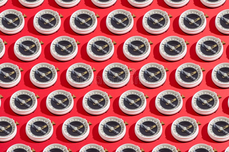 Compass Collage Pattern Set Stock Image - Image of exploration ...