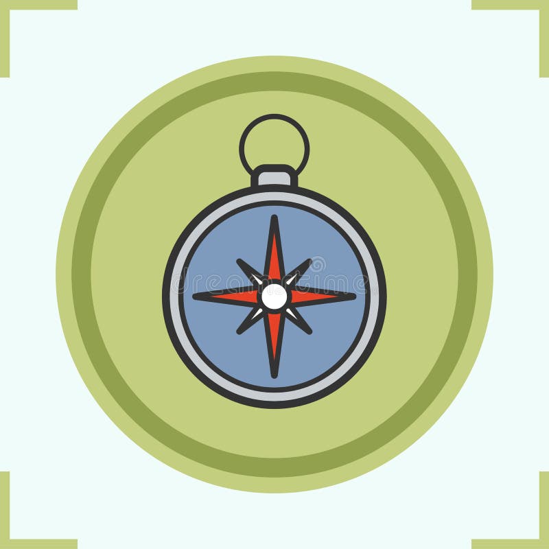 Color Compass For Geolocation Applications. Stock Vector - Illustration ...