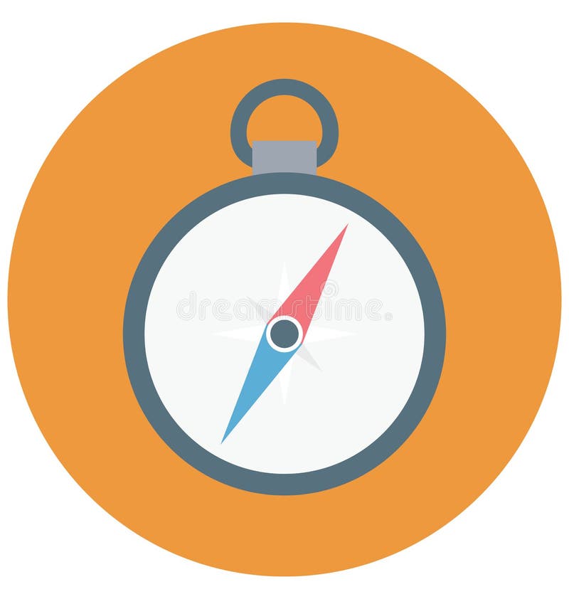 Compass Color Illustration Vector Icon Stock Vector - Illustration of ...