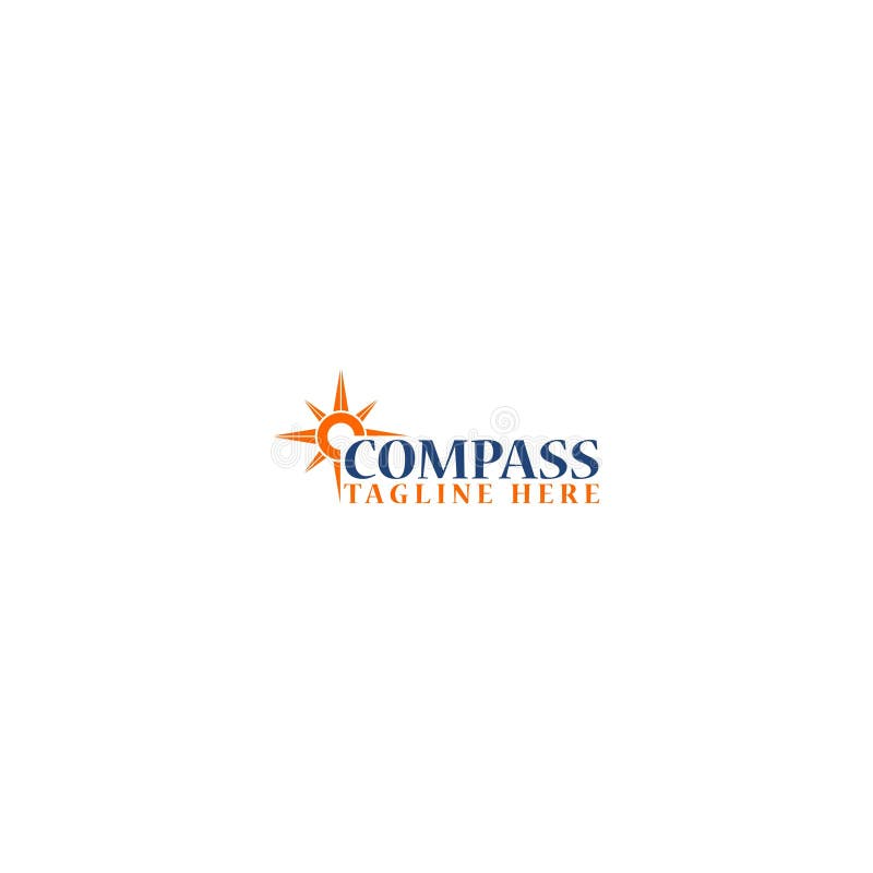 Compass Concept Logo Design Template Icon Isolated on Dark Background ...