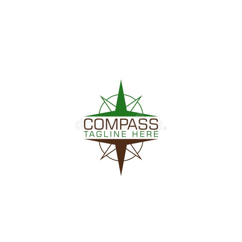 Compass Concept Logo Design Template Icon Isolated on Dark Background ...