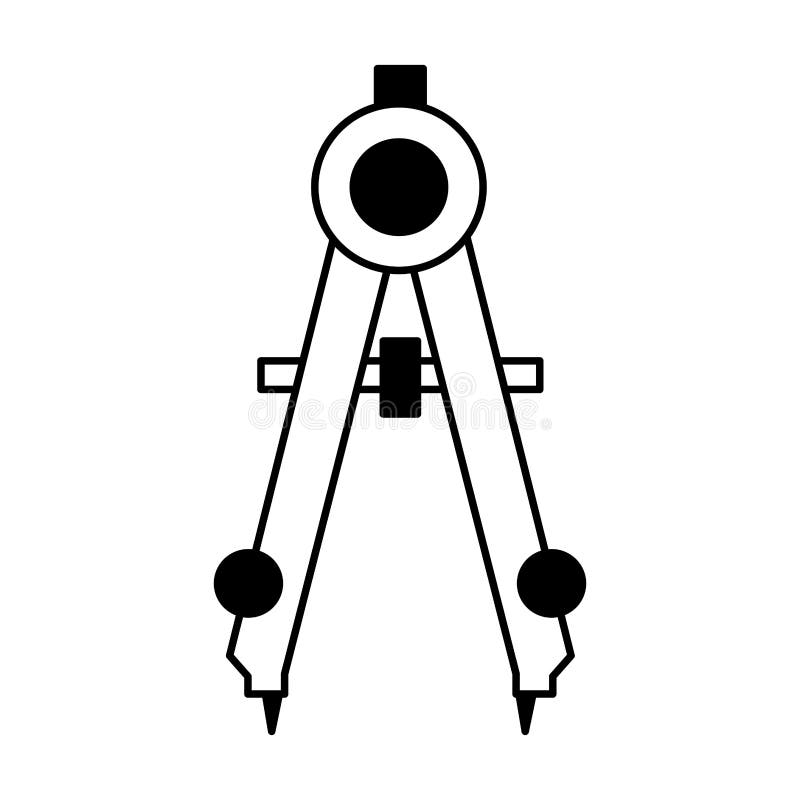 Compass Construction Tool Icon Stock Vector - Illustration of icon ...