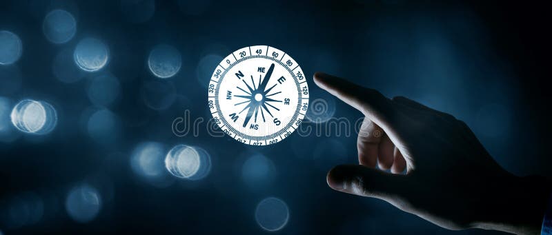 Compass Correct Solution for Direction Stock Image - Image of analyzing ...