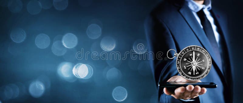 Compass Correct Solution for Direction Stock Image - Image of future ...