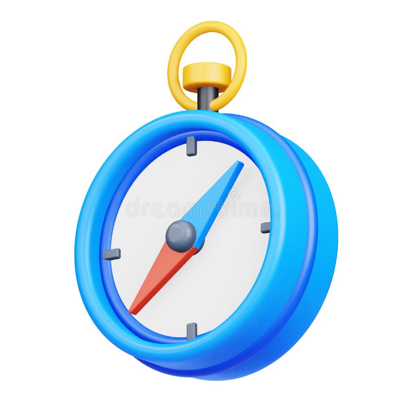 Compass 3d Rendering Isometric Icon. Stock Vector - Illustration of ...