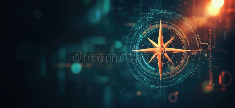 Orange Compass Rose Navigation Graphic Design Stock Photos - Free ...
