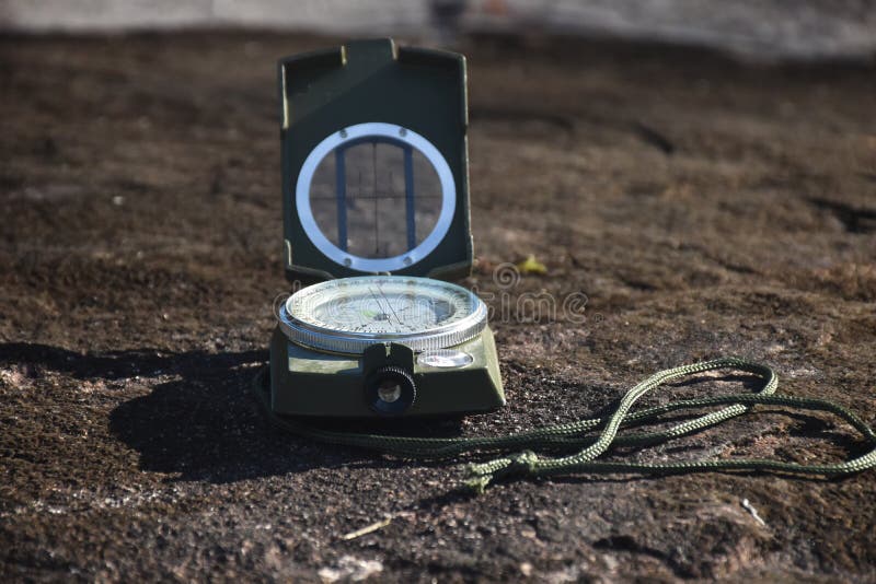 Lensatic Military Compass . Stock Photo - Image of vehicle, compass ...