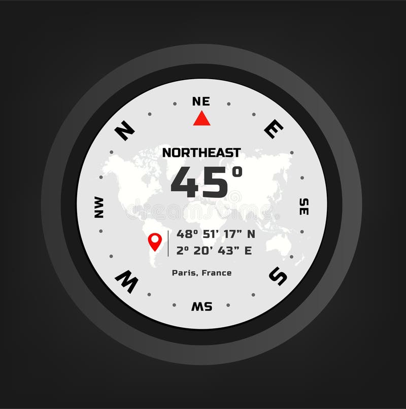 Compass Digital HUD Navigate Stock Vector - Illustration of graphic ... Compass Digital HUD Navigate Stock Vector - Illustration of graphic ...