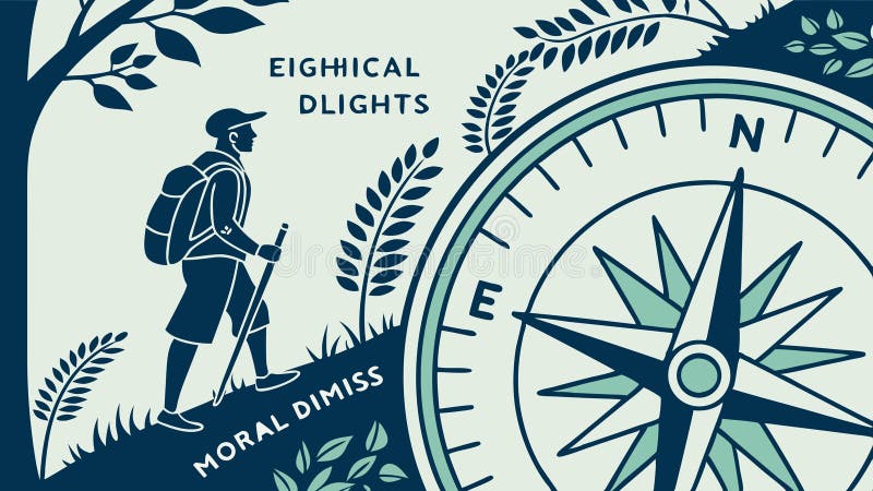 Compass Direction Ethical, Moral Guidance and Navigation Symbol Vector ...