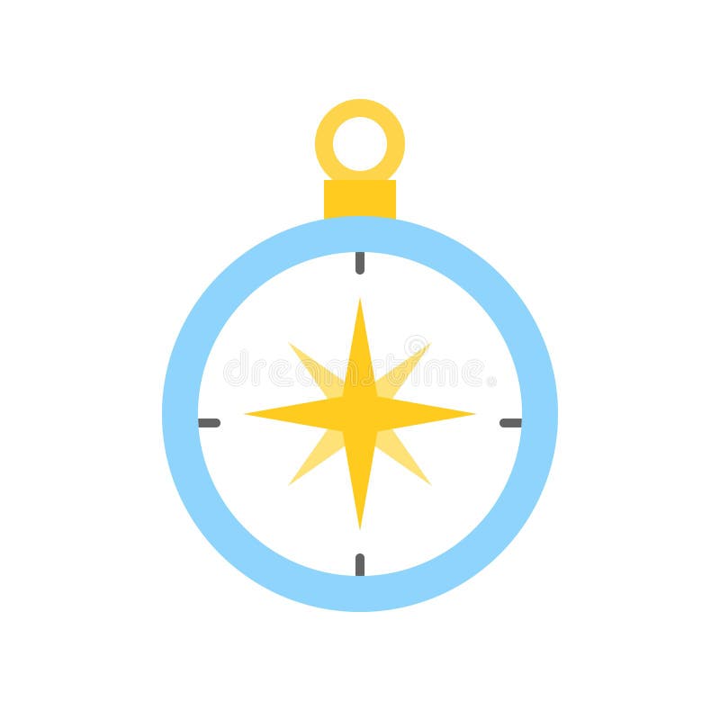 Compass Direction Icon, Flat Design Vector Stock Vector - Illustration ...