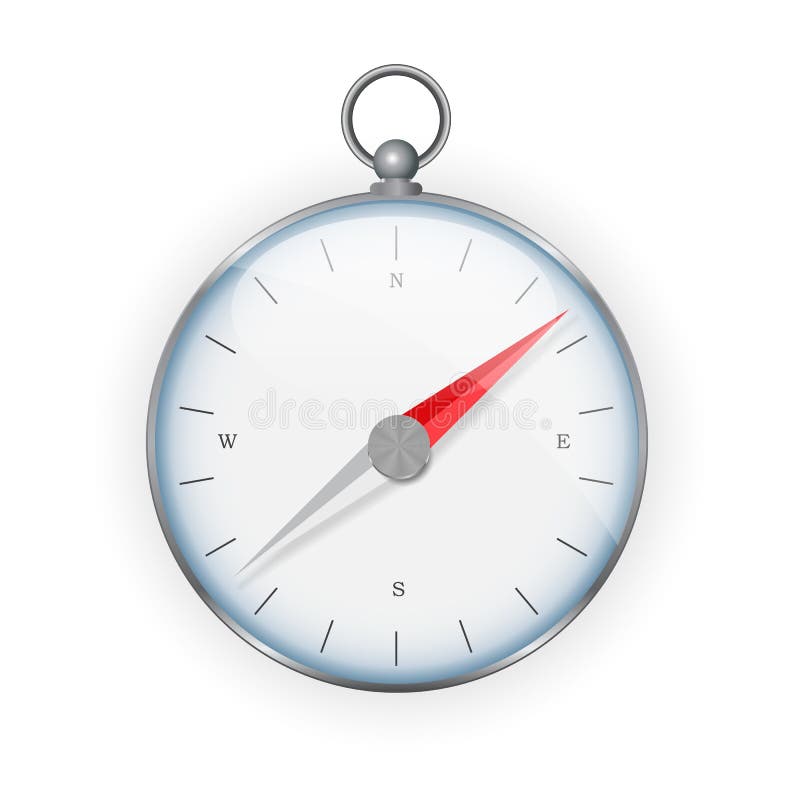 Compass Direction Icon for Web Design Isolated on White Background ...