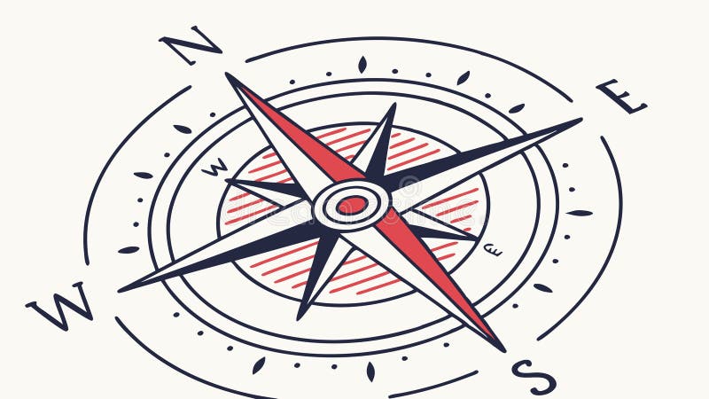 Compass Direction Indicator, Navigation Travel Exploration Vector ...