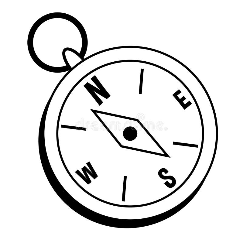 Compass Directions North Round Navigation Stock Illustration ...