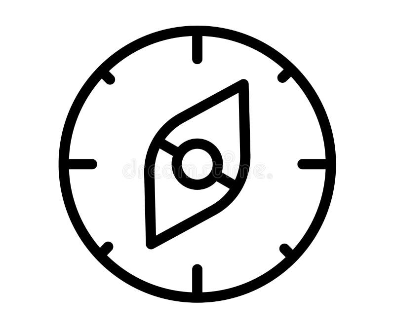 Compass Discovery Explore Single Isolated Icon with Outline Line Style ...