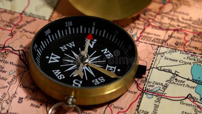 Orientation of a Compass To the North Stock Footage - Video of turning ...