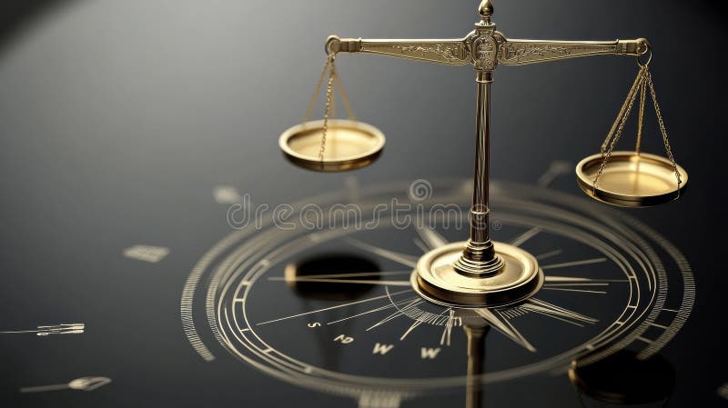 A Compass Displaying Directions Alongside a Scale Symbolizes the ...