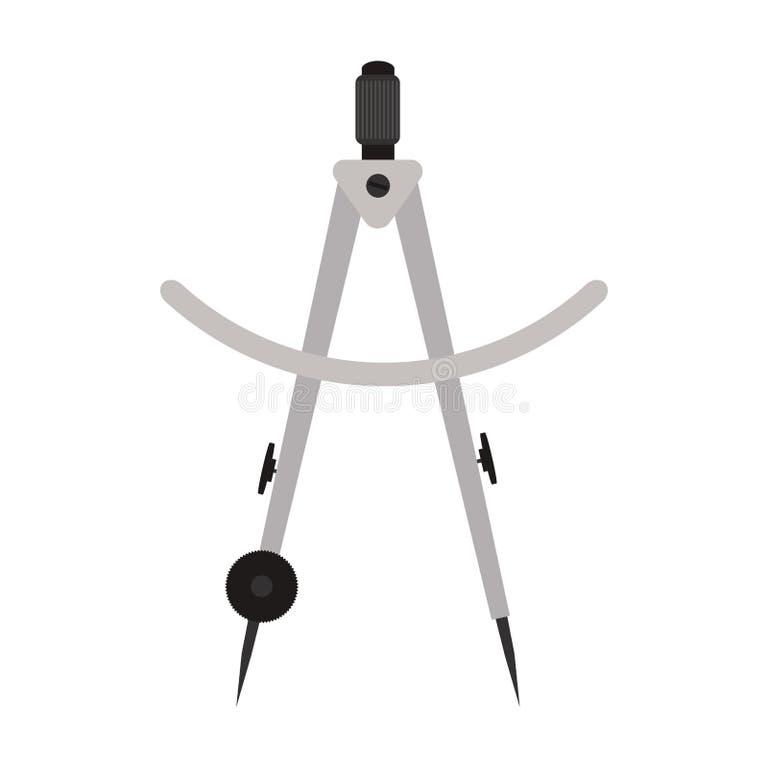 Compass Divider Drafting Design Tool Vector Illustration Architect Icon ...