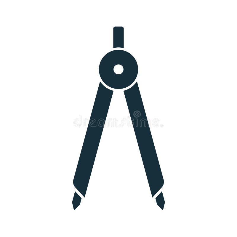 Compass Divider Icon on White Background Stock Illustration ...