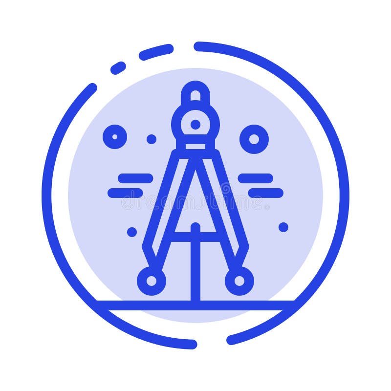 Compass, Divider, Science Blue Dotted Line Line Icon Stock Vector ...