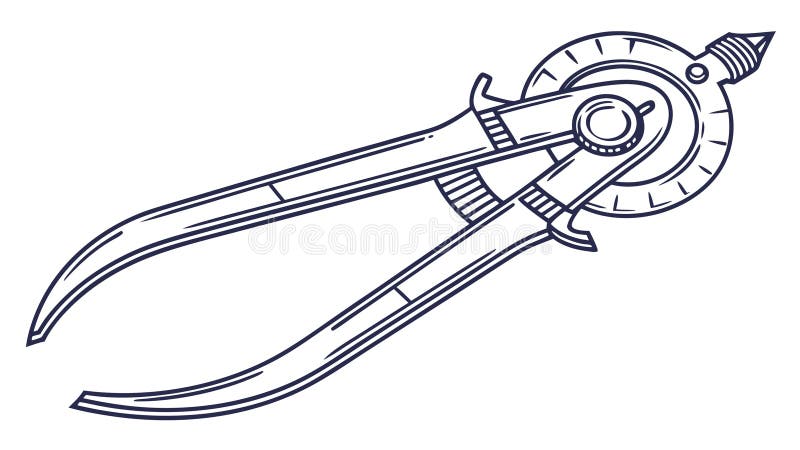 Compass Divider Tool for Drafting Geometry, Vector Design Generative AI ...