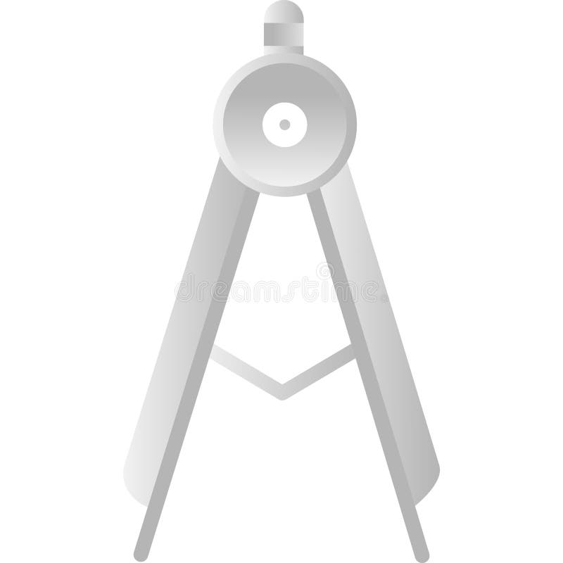 Compass Divider Icon Line Isolated on White Background. Black Flat Thin ...