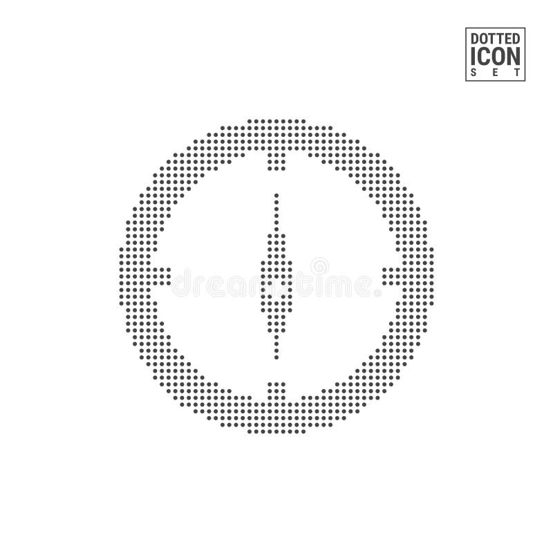 Compass Dot Pattern Icon. Navigation Dotted Icon Isolated on White ...
