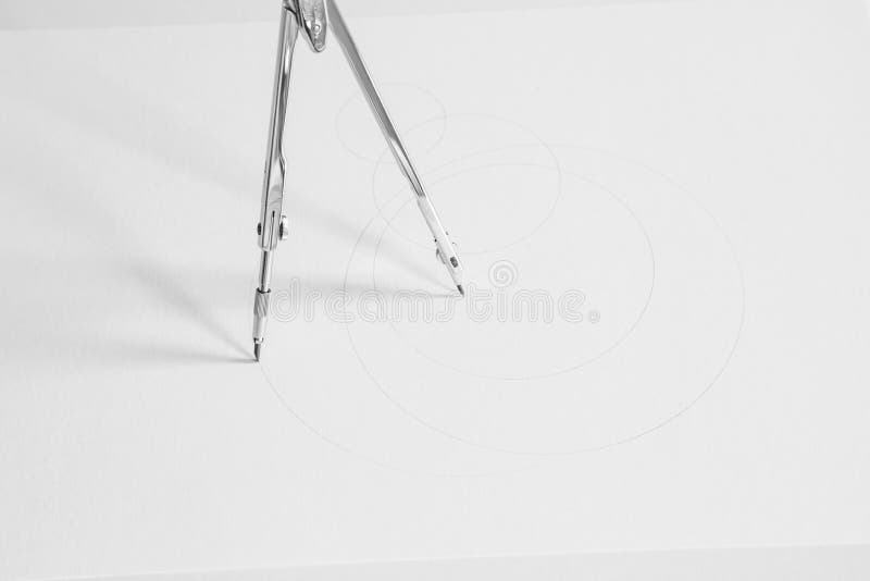 Compass drawing circles stock image. Image of drawing - 237456505