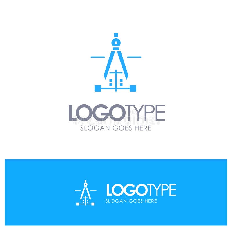 Compass, Drawing, Education, Engineering Blue Logo Vector Stock Vector ...