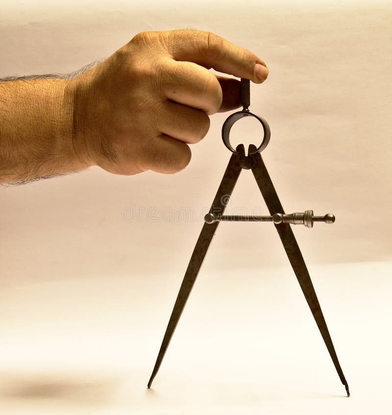 Compass drawing stock photo. Image of work, pencil, hands - 60425226