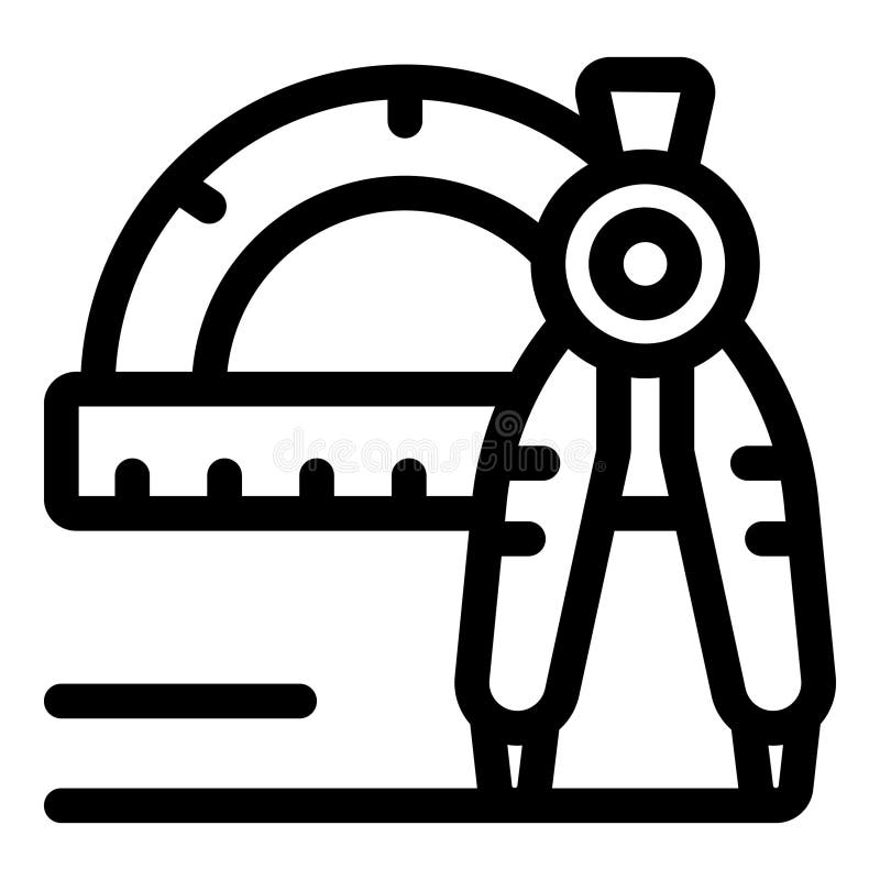 Compass Drawing Perfect Circle Near Protractor Lying on Table Stock ...