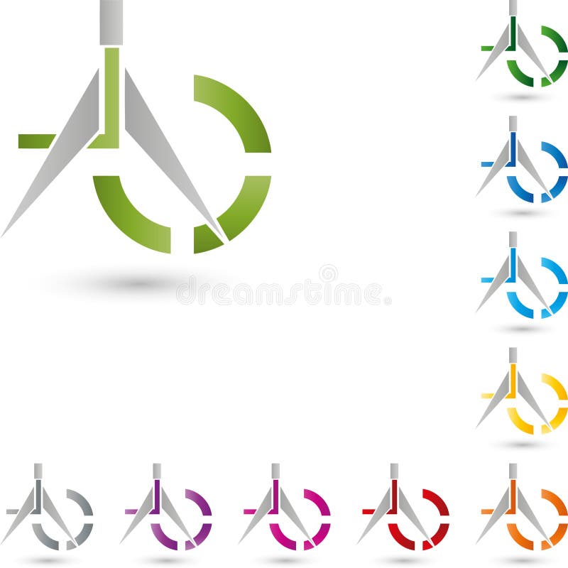 Compass, Drawing Tool and Circle, Tool Logo Stock Vector - Illustration ...