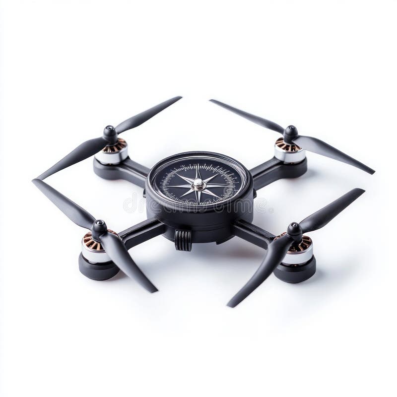 Compass Drone Transformation Stock Illustration - Illustration of ...
