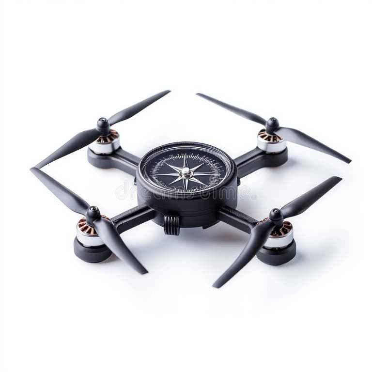 Compass Drone Transformation Stock Illustration - Illustration of ...